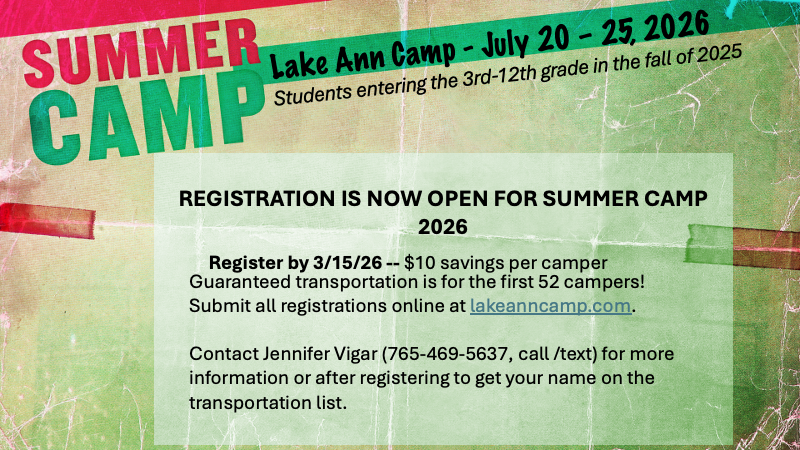 2026 Camp LAKE ANN – Online PRE-Registration until 3-15-2026 ...